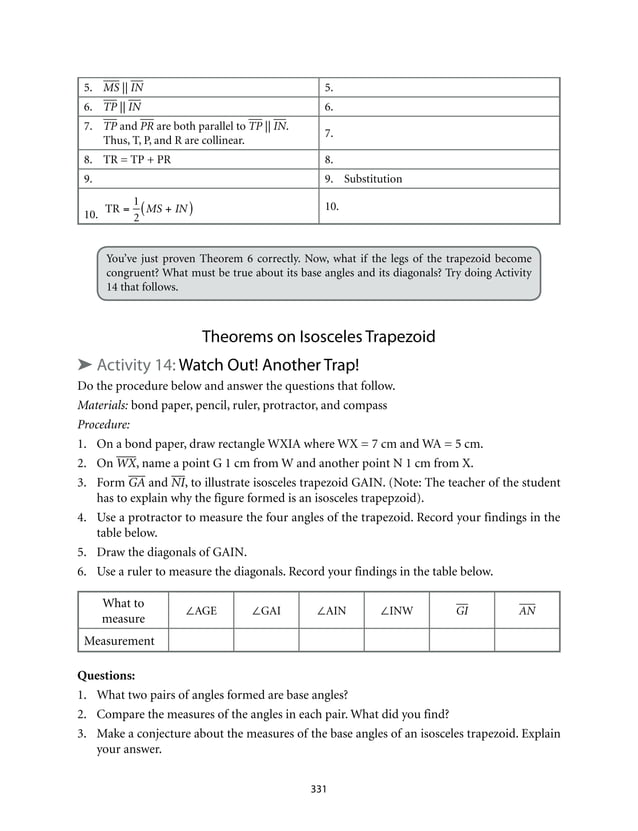 Grade 9 Mathematics Module 5 Quadrilaterals (LM) | PDF | Educational ...