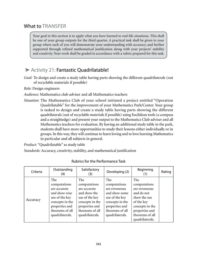 Grade 9 Mathematics Module 5 Quadrilaterals (LM) | PDF | Educational ...