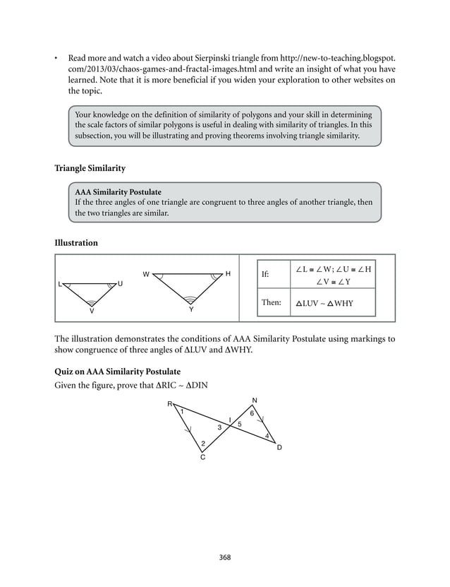 Grade 9 Mathematics Module 6 Similarity | PDF | Educational Assessment ...