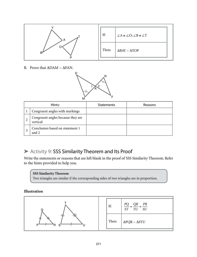 Grade 9 Mathematics Module 6 Similarity | PDF | Educational Assessment ...