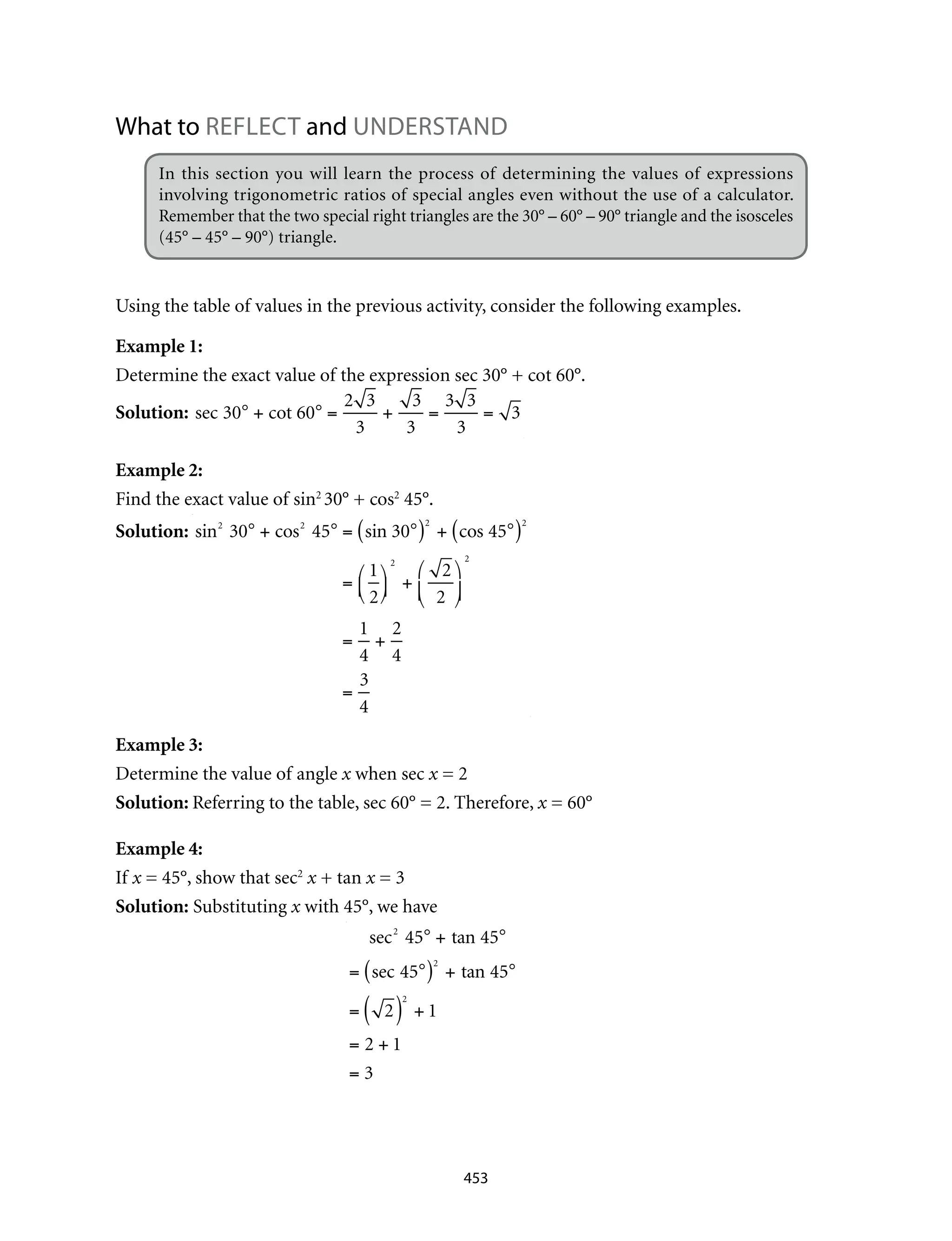 Grade 9 Mathematics Module 7 Triangle Trigonometry | PDF
