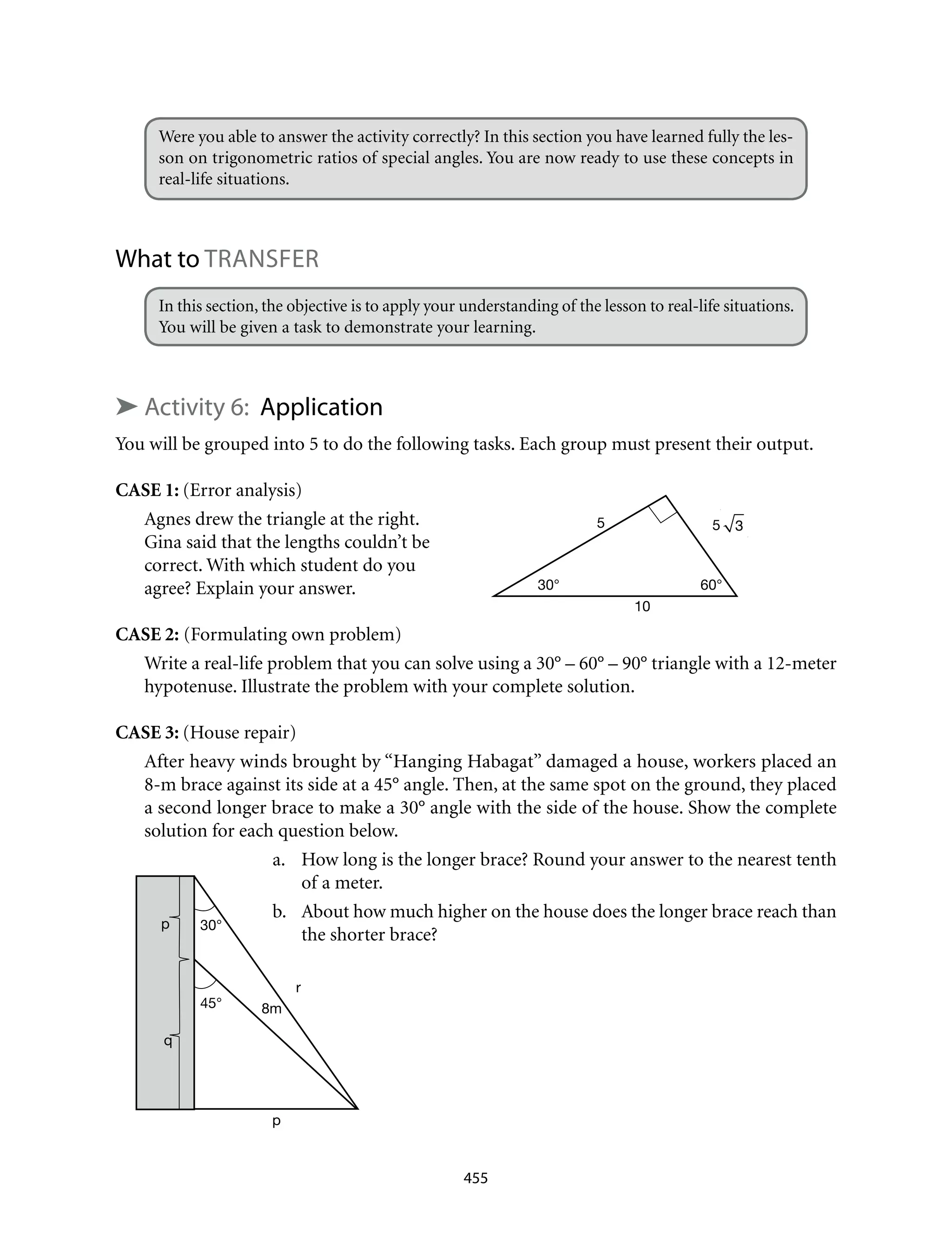 Grade 9 Mathematics Module 7 Triangle Trigonometry | PDF