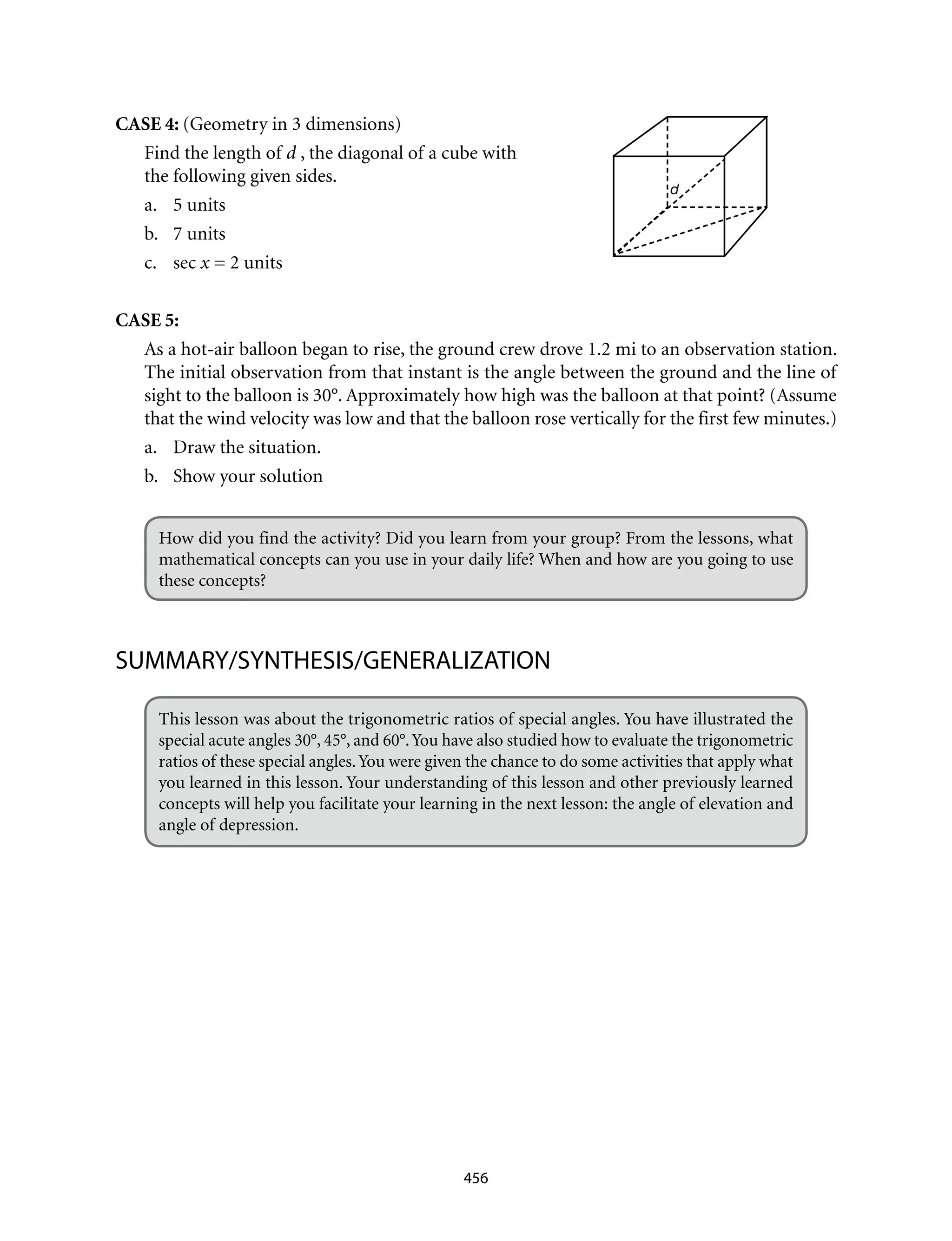 Grade 9 Mathematics Module 7 Triangle Trigonometry | PDF