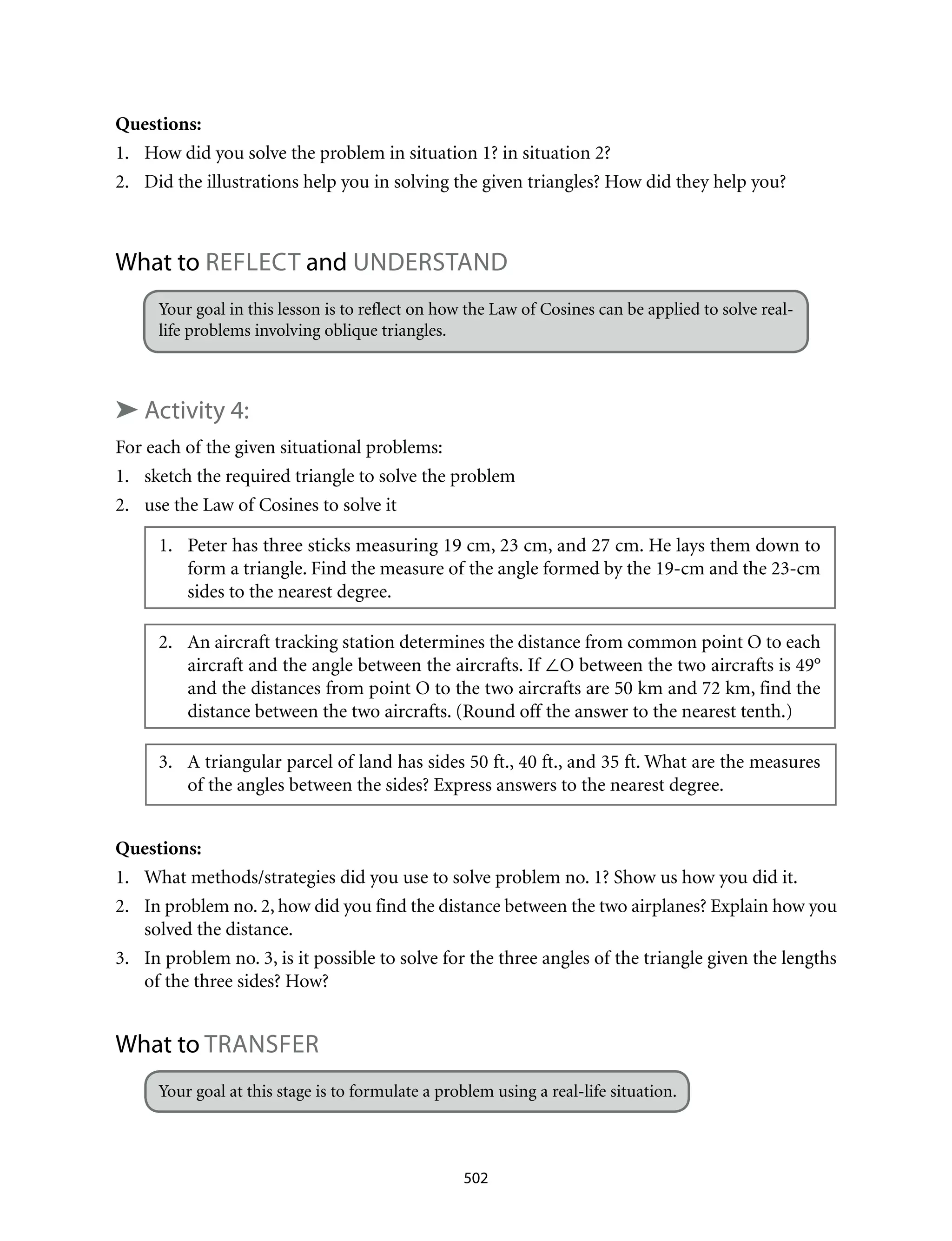 Grade 9 Mathematics Module 7 Triangle Trigonometry | PDF
