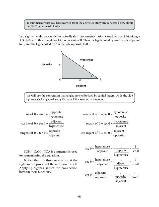 Grade 9 Mathematics Module 7 Triangle Trigonometry | PDF