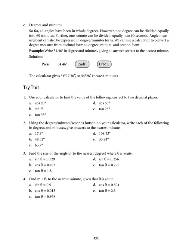 Grade 9 Mathematics Module 7 Triangle Trigonometry | PDF