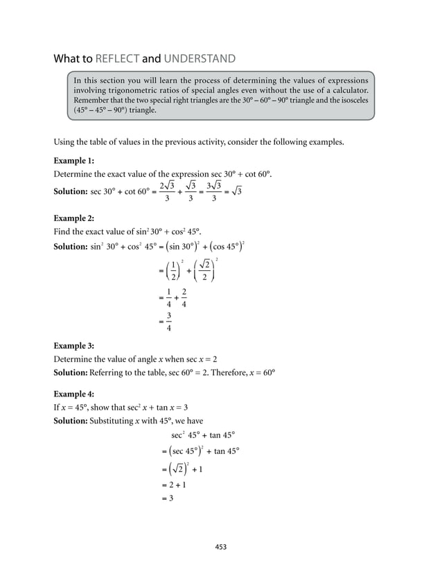 Grade 9 Mathematics Module 7 Triangle Trigonometry | PDF