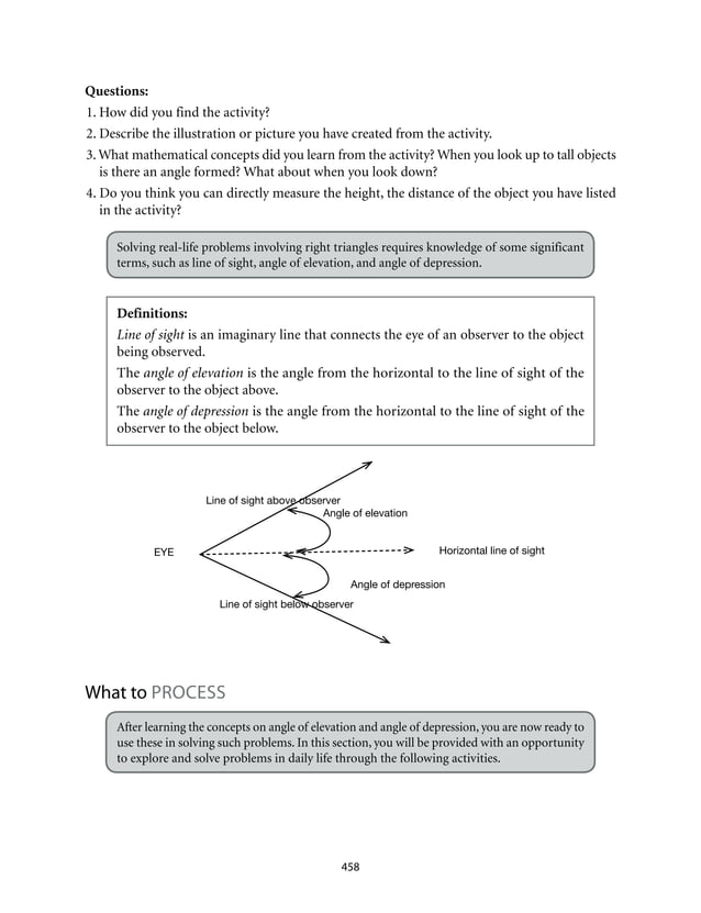 Grade 9 Mathematics Module 7 Triangle Trigonometry | PDF