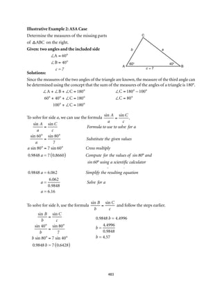 Grade 9 Mathematics Module 7 Triangle Trigonometry | PDF