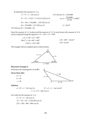 Geometry Formula Sheet Grade 9