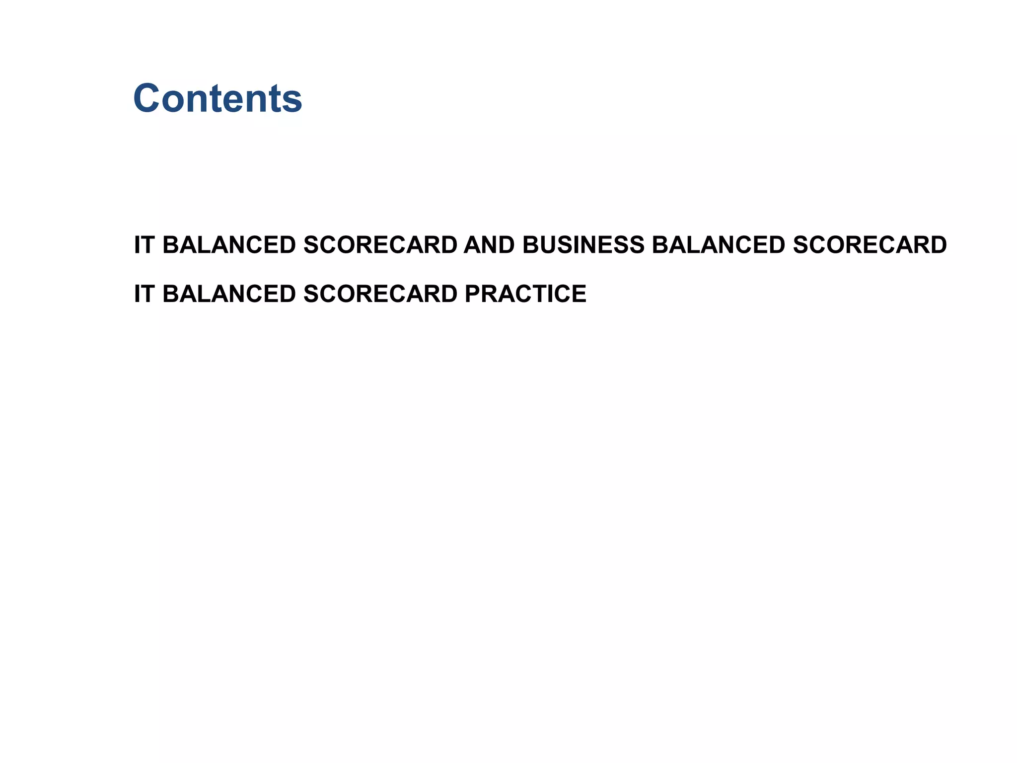 9 Measuring and Improving Corporate IT Performance through the Balanced ...