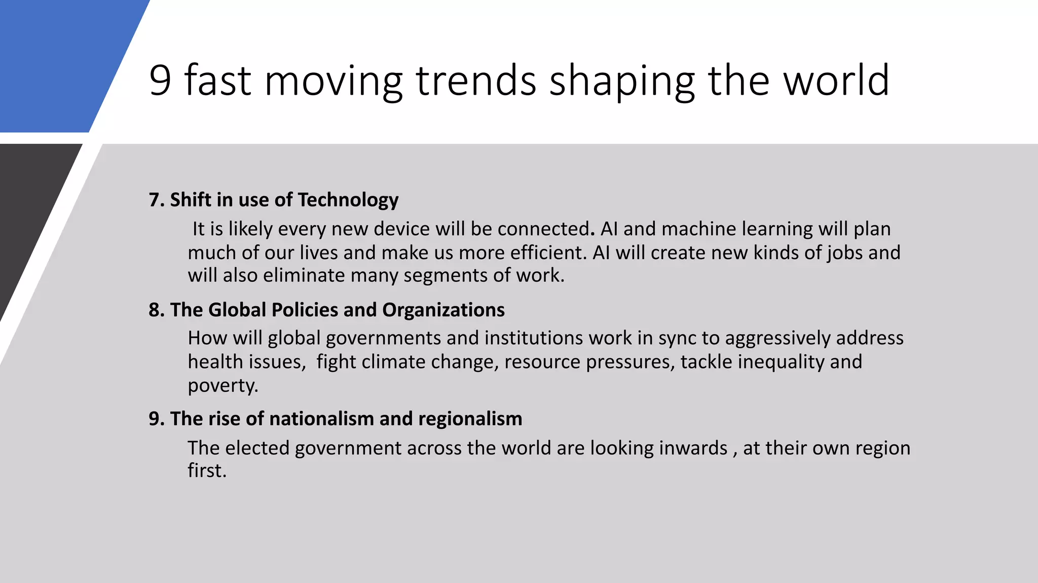9 megatrends that will shape the World in 2030 | PDF | Environment ...