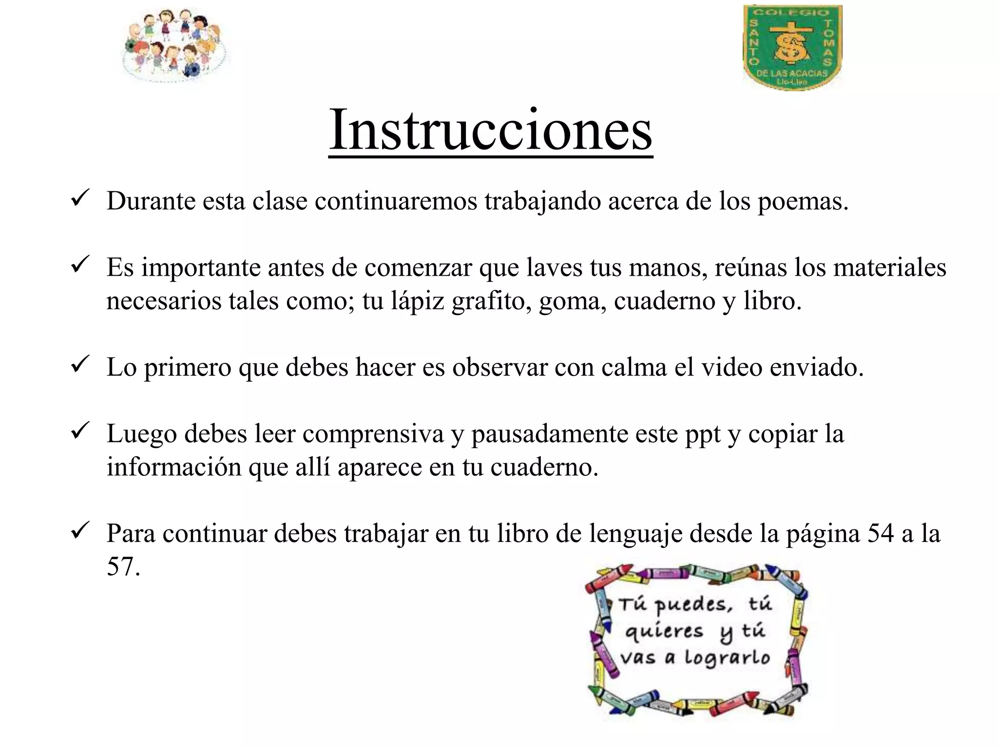 El poema 3deg_basico_(clase_2) | PPTX