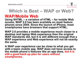 Mobile Web and WAP_Michael Hanley | PPT