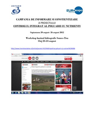 Monitorizare media 20 - 26 august 2012 | PDF