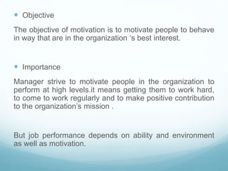 motivation required by human beings to do anything | PPT