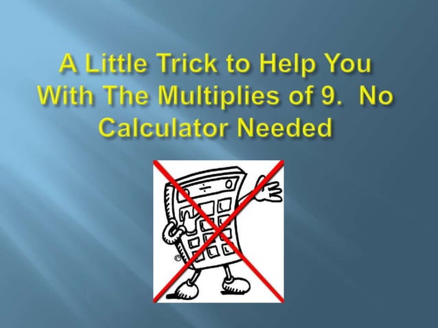 9 multiplication table | PPTX