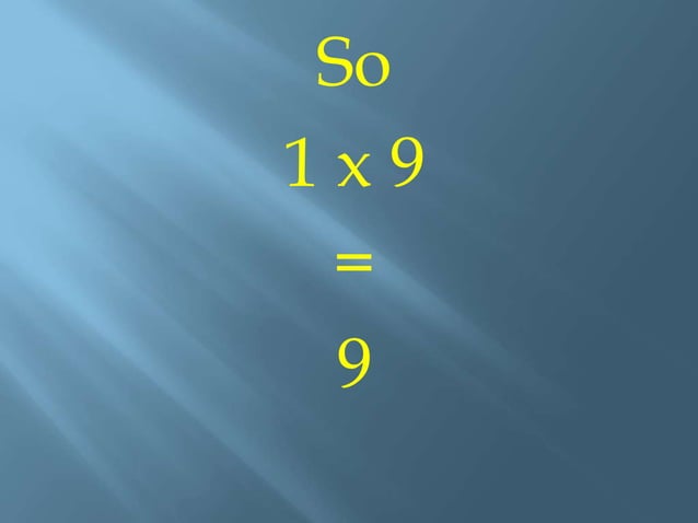 9 multiplication table | PPTX