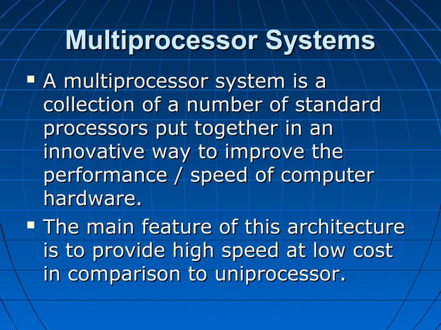 Multiprocessor Systems | PPT | Operating Systems | Computer Software ...