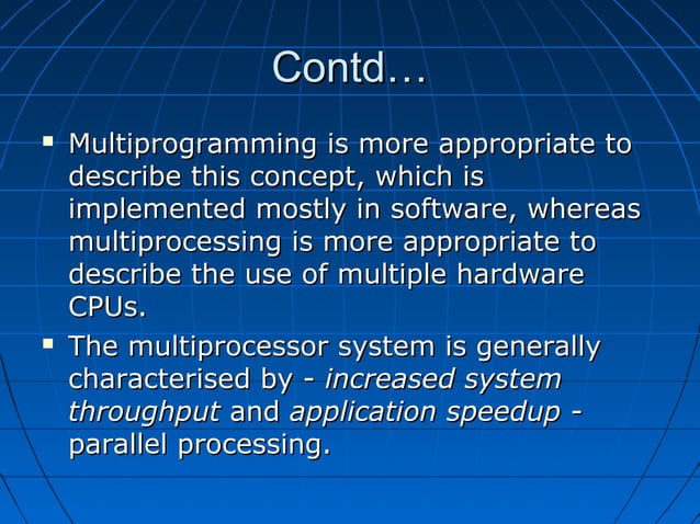Multiprocessor Systems | PPT | Operating Systems | Computer Software ...