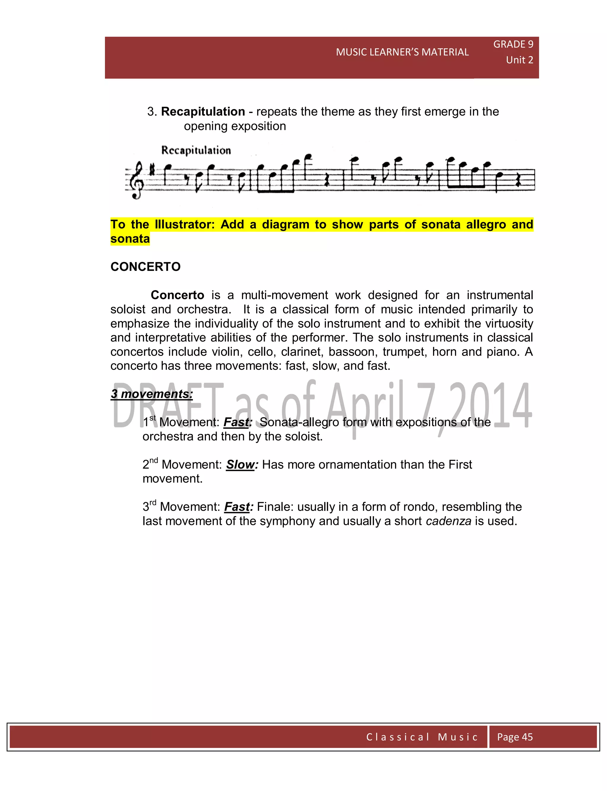 Grade 9 Module in Music | PDF