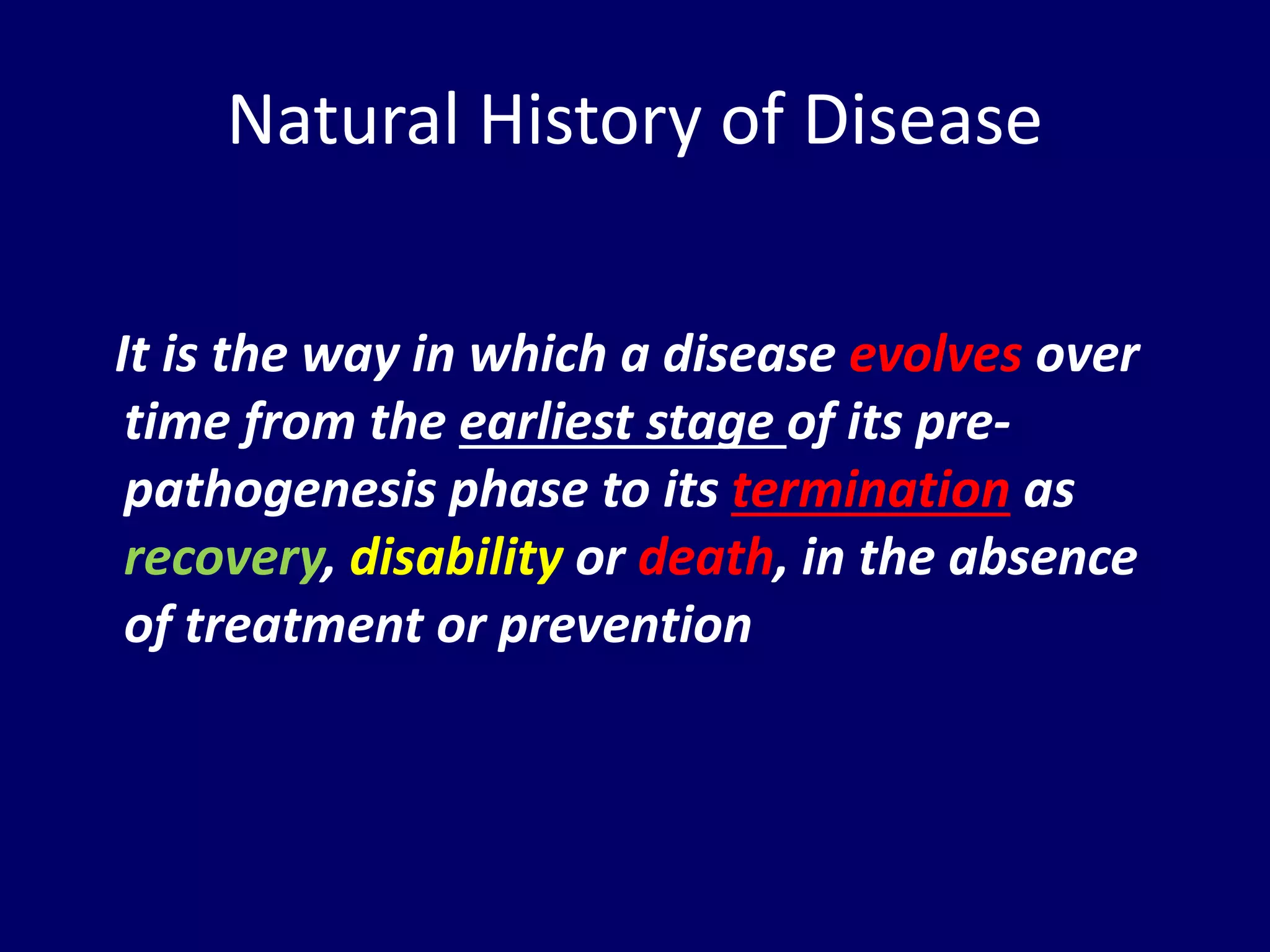 9 Natural history of disease epidemiological triad | PPT