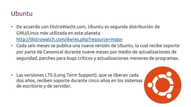 Presentación de Ubuntu GNU/Linux | PPTX