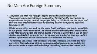 No Men are Foreign | PPTX