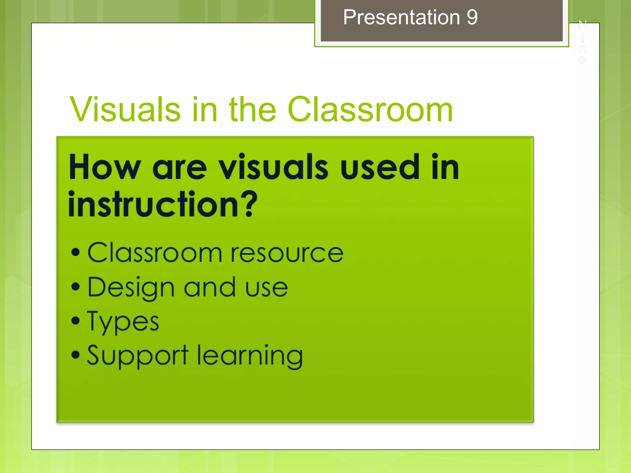 9 nur642enhancing learning with text and visuals pp9 | PPT