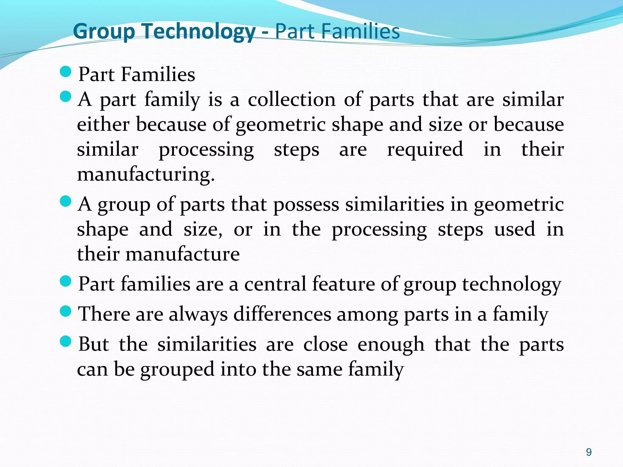 Group Technology, coding and cell design | PPT