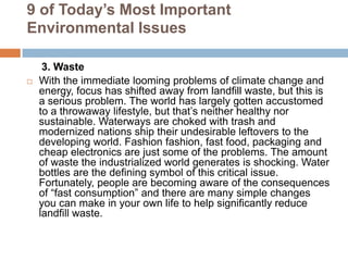 9 of today’s most important environmental issues | PPTX | Power and ...