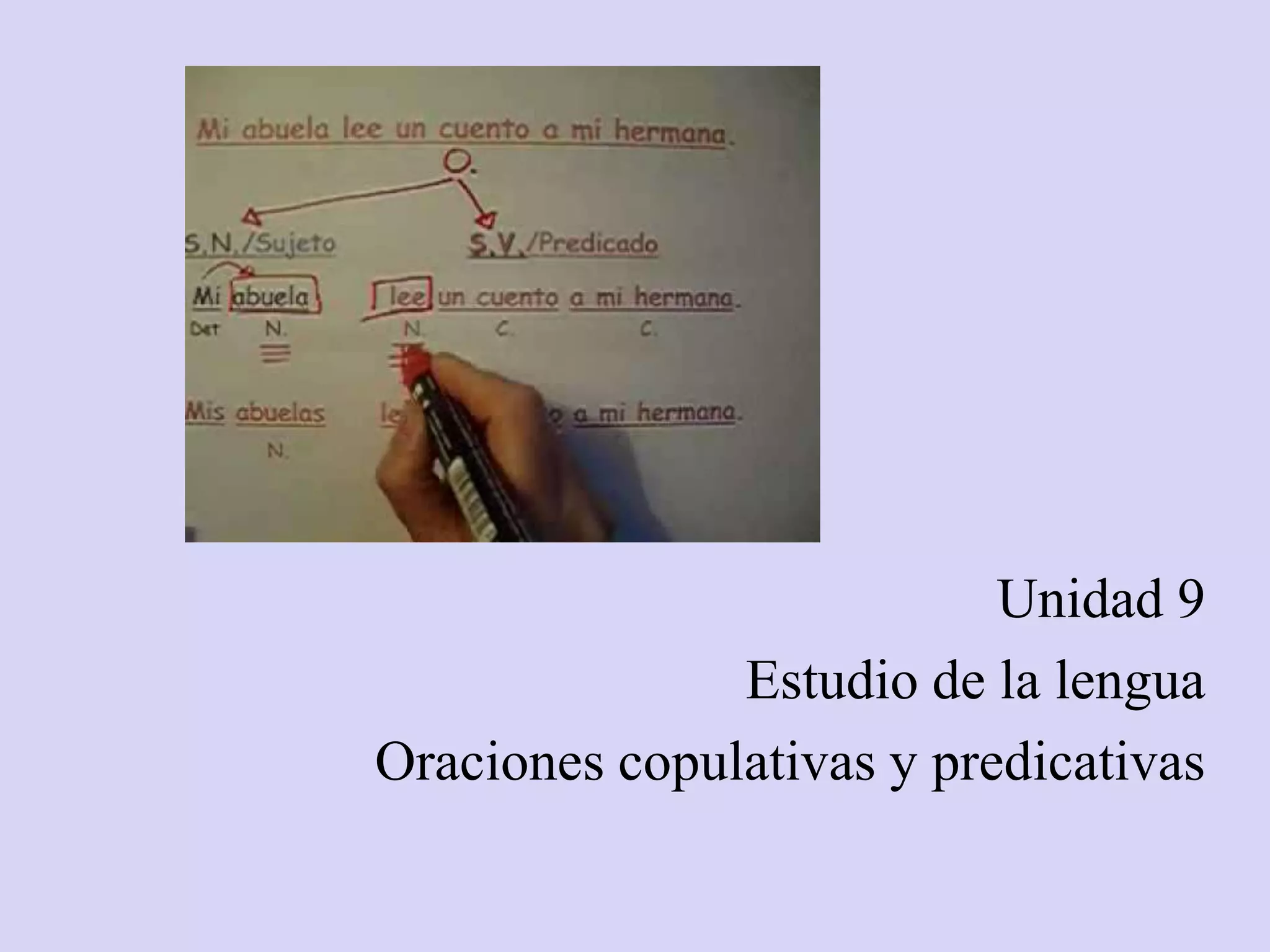 9 Oraciones copulativas y predicativas | PPT