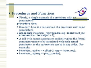 VHDL Subprograms and Packages | PPT