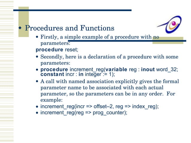 VHDL Subprograms and Packages | PPT
