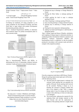 Packing Improvement by using of Quality Function Deployment Method: A Case Study in Spare Part ...