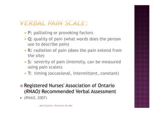 Pqrst Pain Assessment