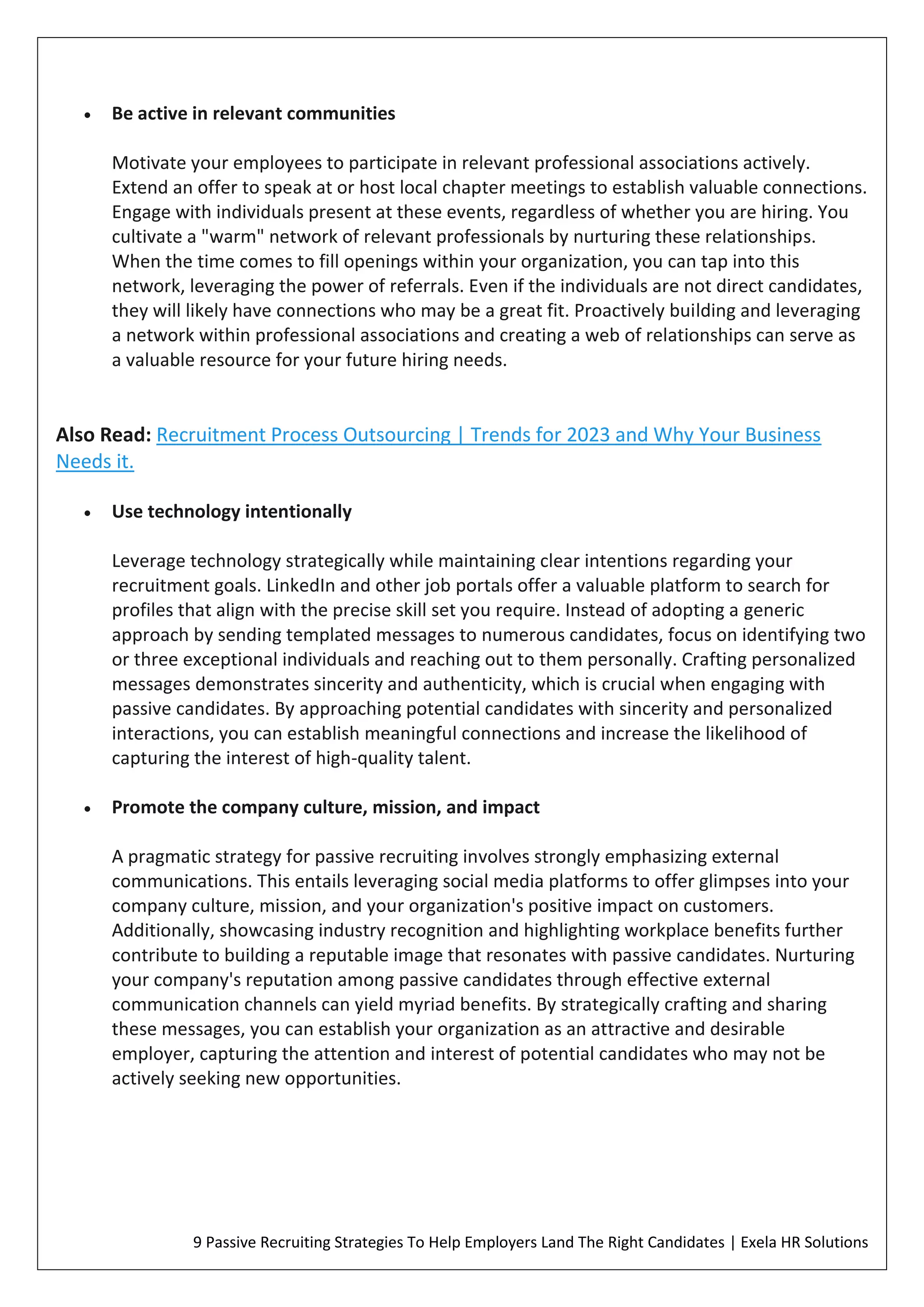 9 Passive Recruiting Strategies To Help Employers Land The Right ...