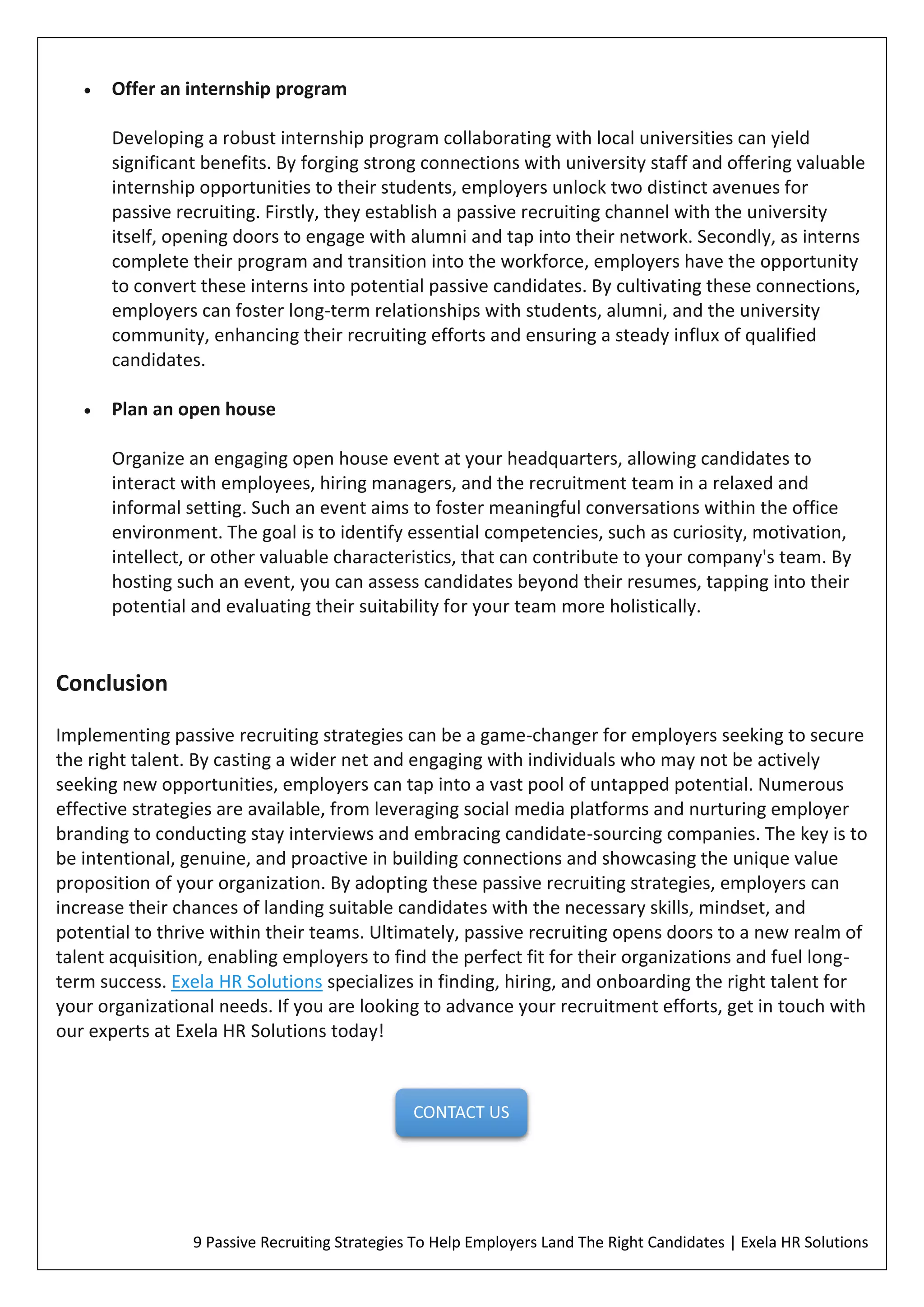 9 Passive Recruiting Strategies To Help Employers Land The Right ...