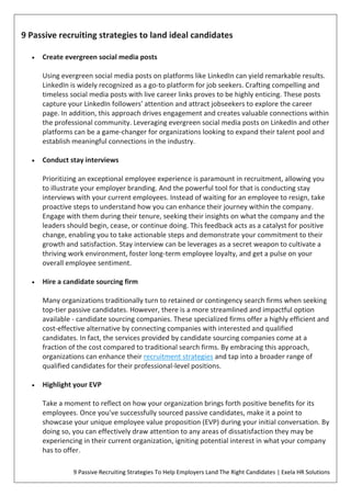 9 Passive Recruiting Strategies To Help Employers Land The Right ...