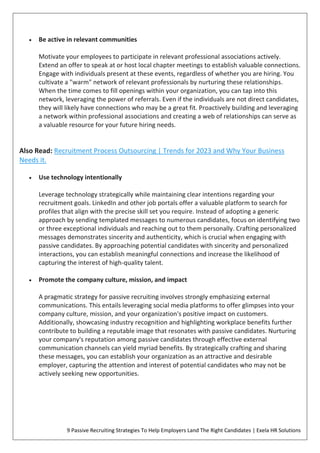 9 Passive Recruiting Strategies To Help Employers Land The Right ...