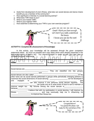 Grade 9 Learning Module in Physical Education - Complete | PDF