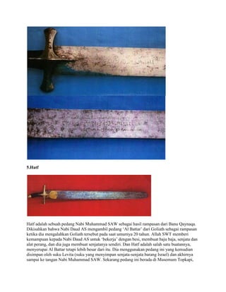 9 pedang milik nabi muhammad saw | DOCX