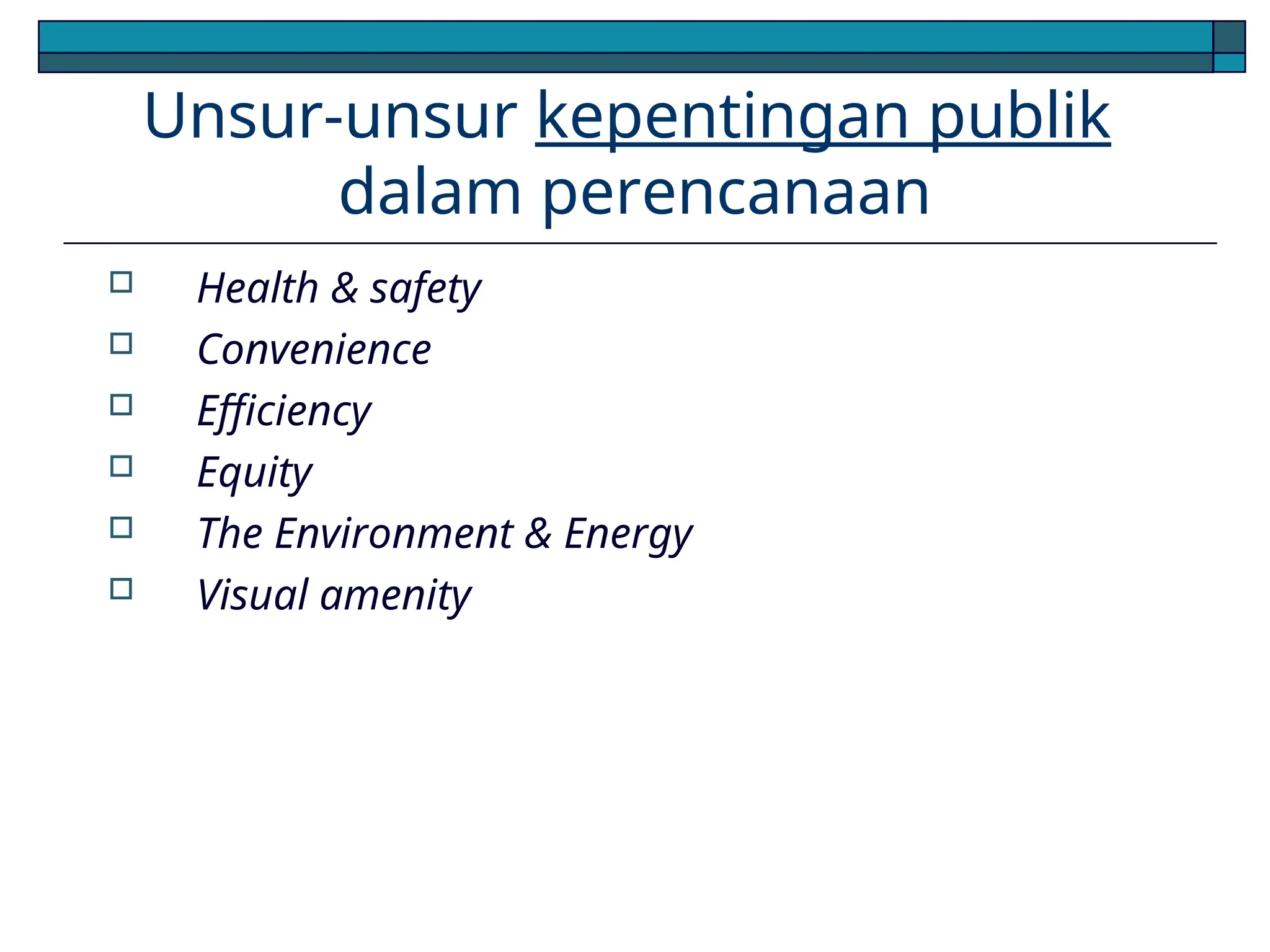 Tata kota berkaitan dengan open space... | PPT