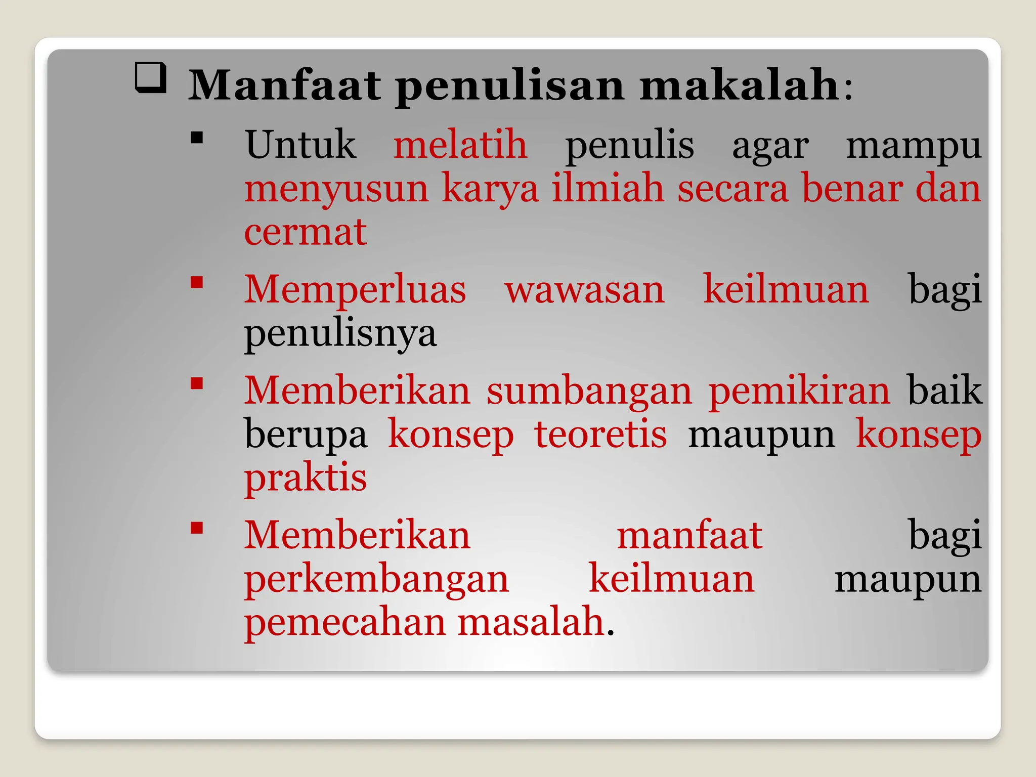 cara penulisan makalah yang baik dan benar menurut kaidah akademik | PPT