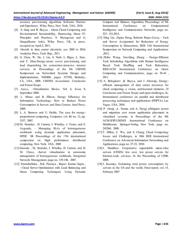 Performance Improvement of Cloud Computing Data Centers Using Energy Efficient Task Scheduling ...