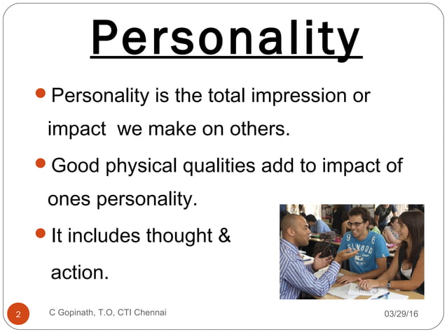 personality development for an instructors | PPT