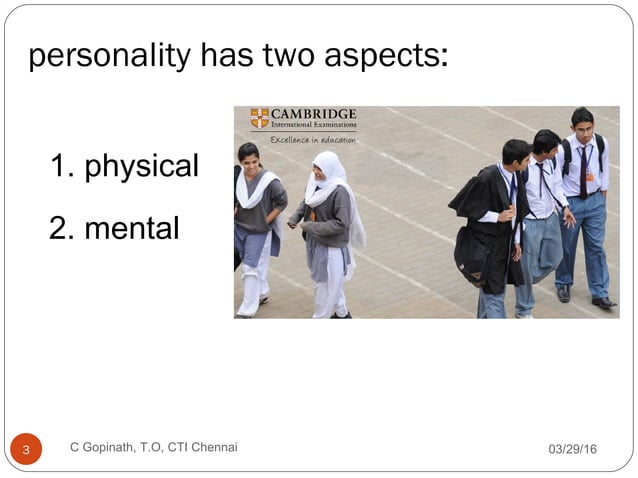 personality development for an instructors | PPT