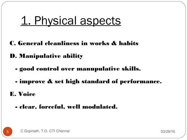 personality development for an instructors | PPT