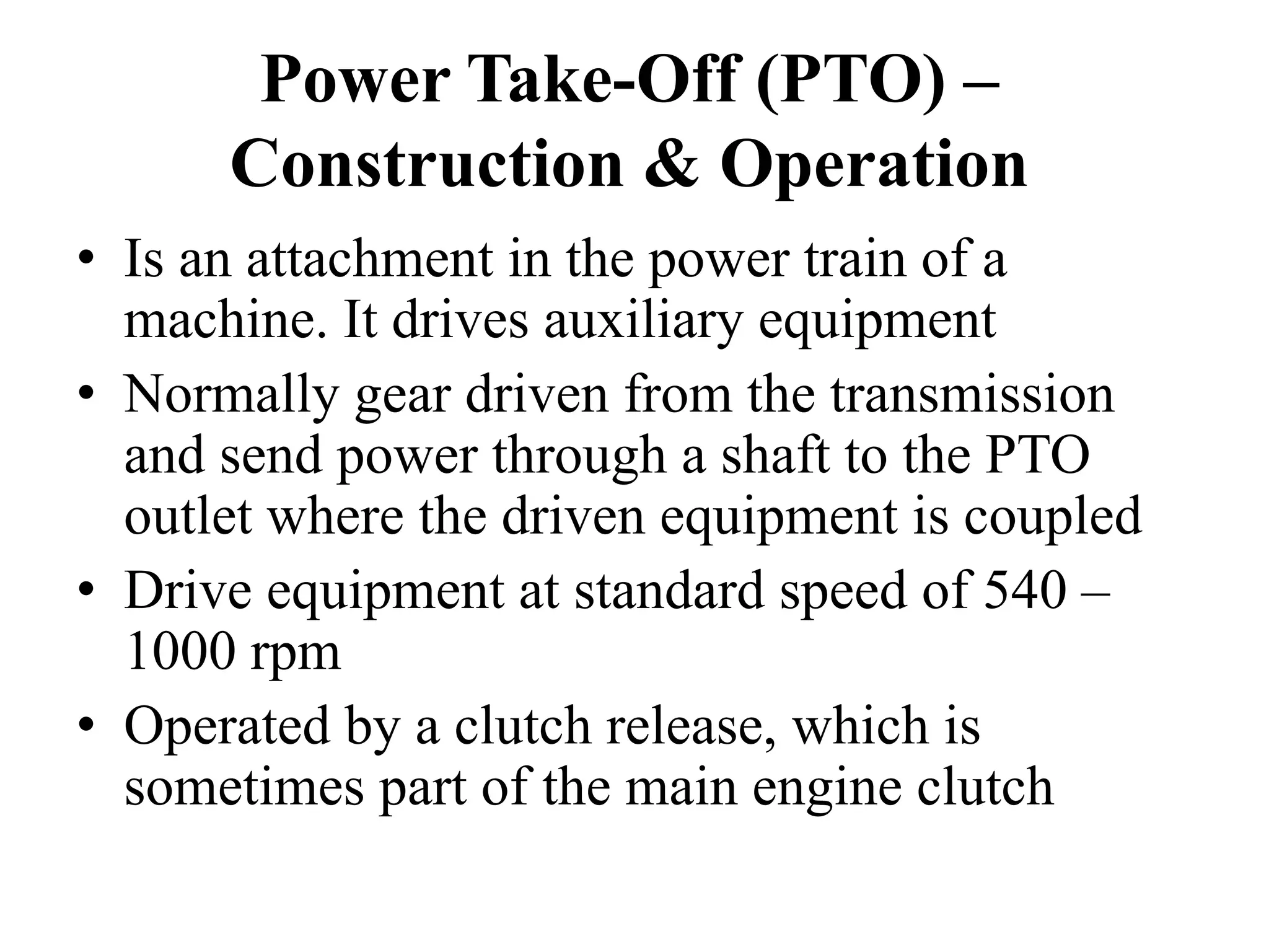 power transmission of tractor | PDF