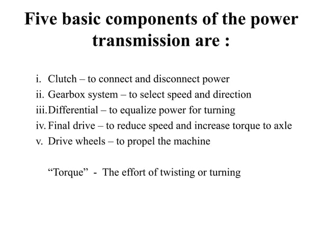 power transmission of tractor | PDF